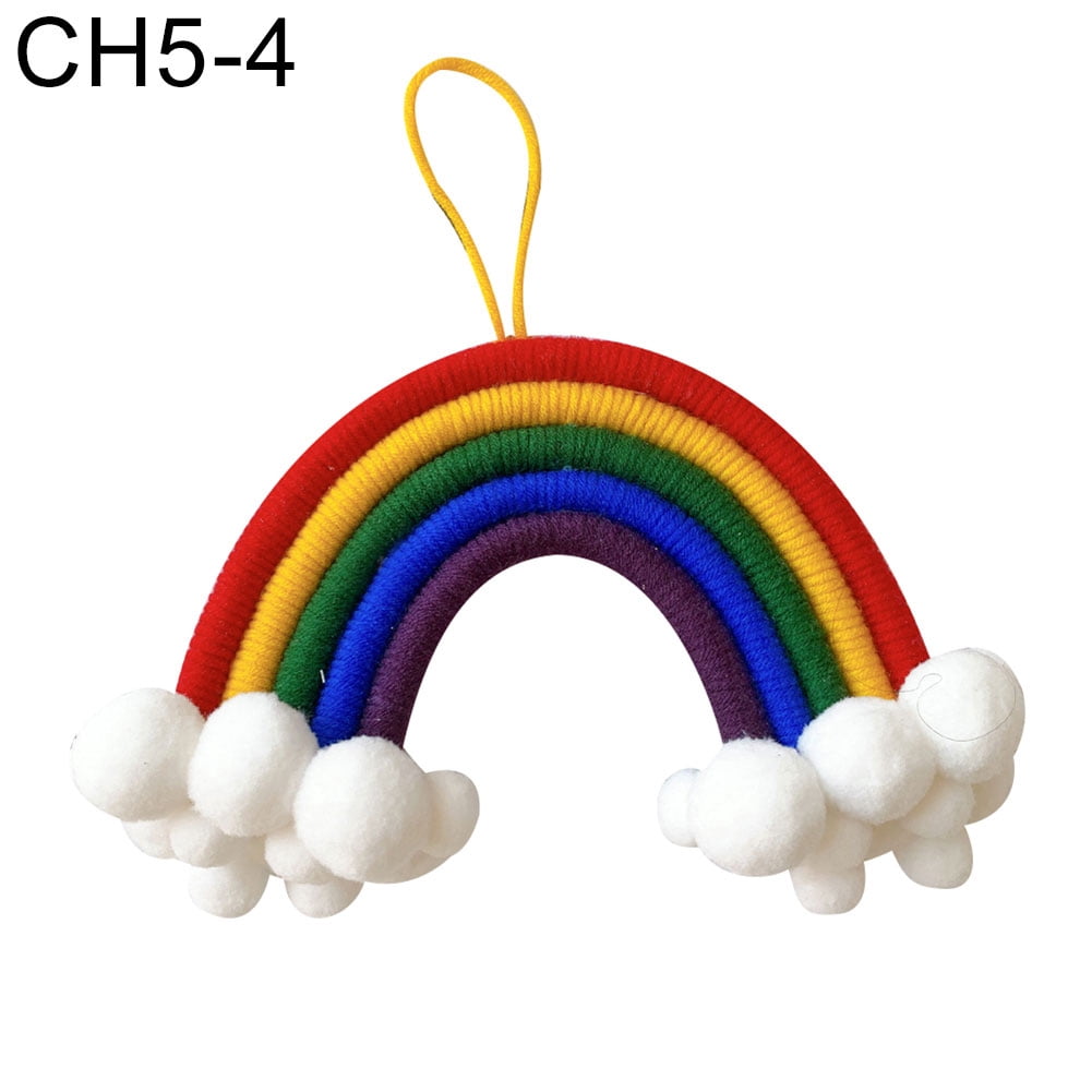 Hand Woven Rainbow Pendant Kid Room Hanging Ornament Photography Prop ...