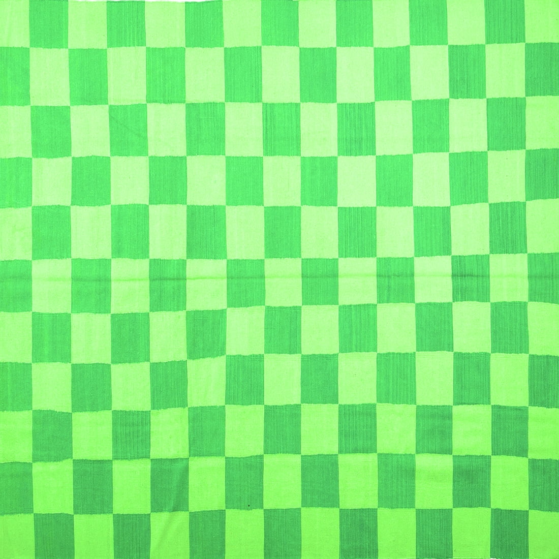 Ahgly Company Indoor Square Checkered Green Modern Area Rugs, 4' Square ...