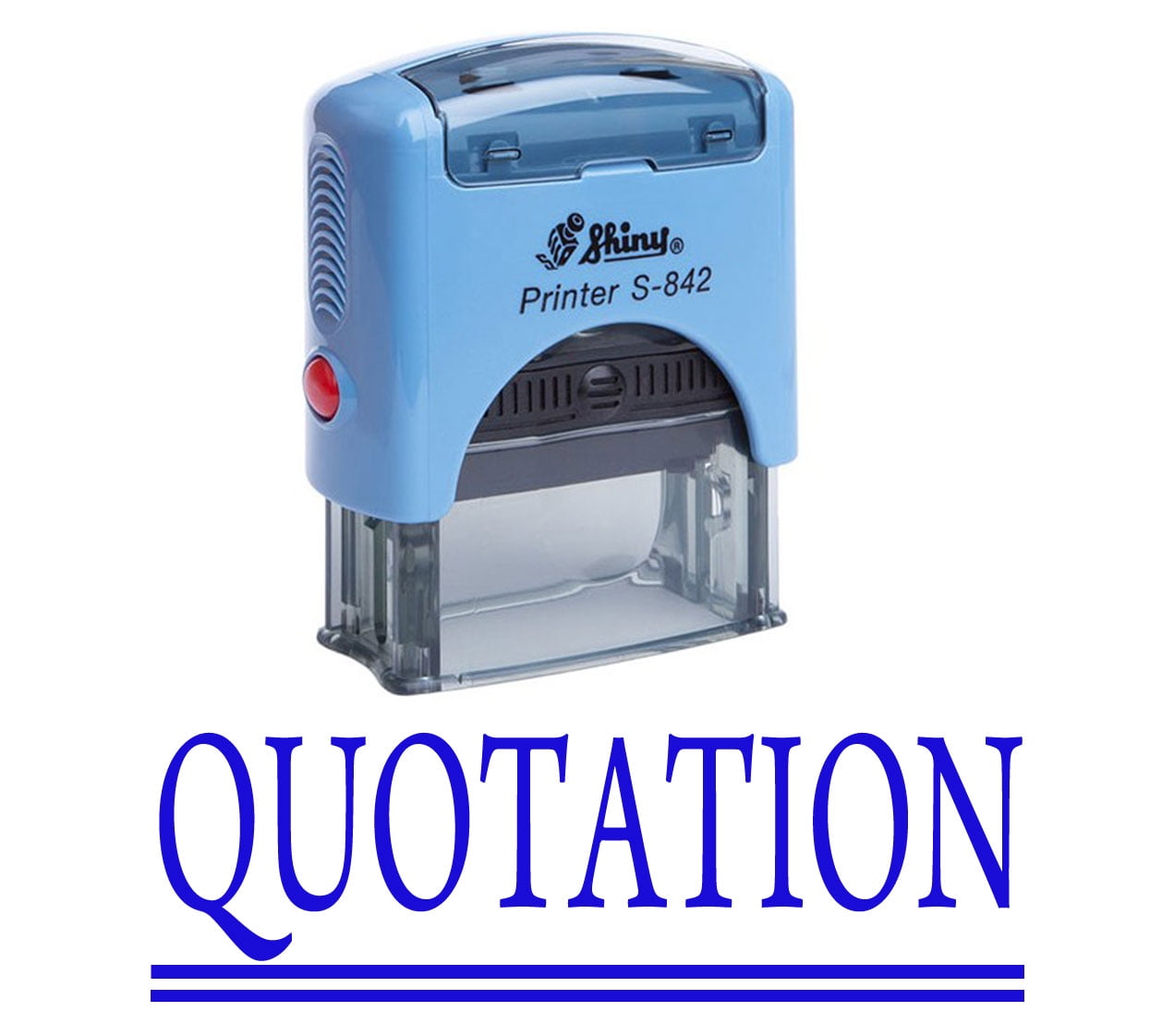 QUOTATION Self Inking Rubber Stamp Custom Shiny Office Stationary Stamp ...