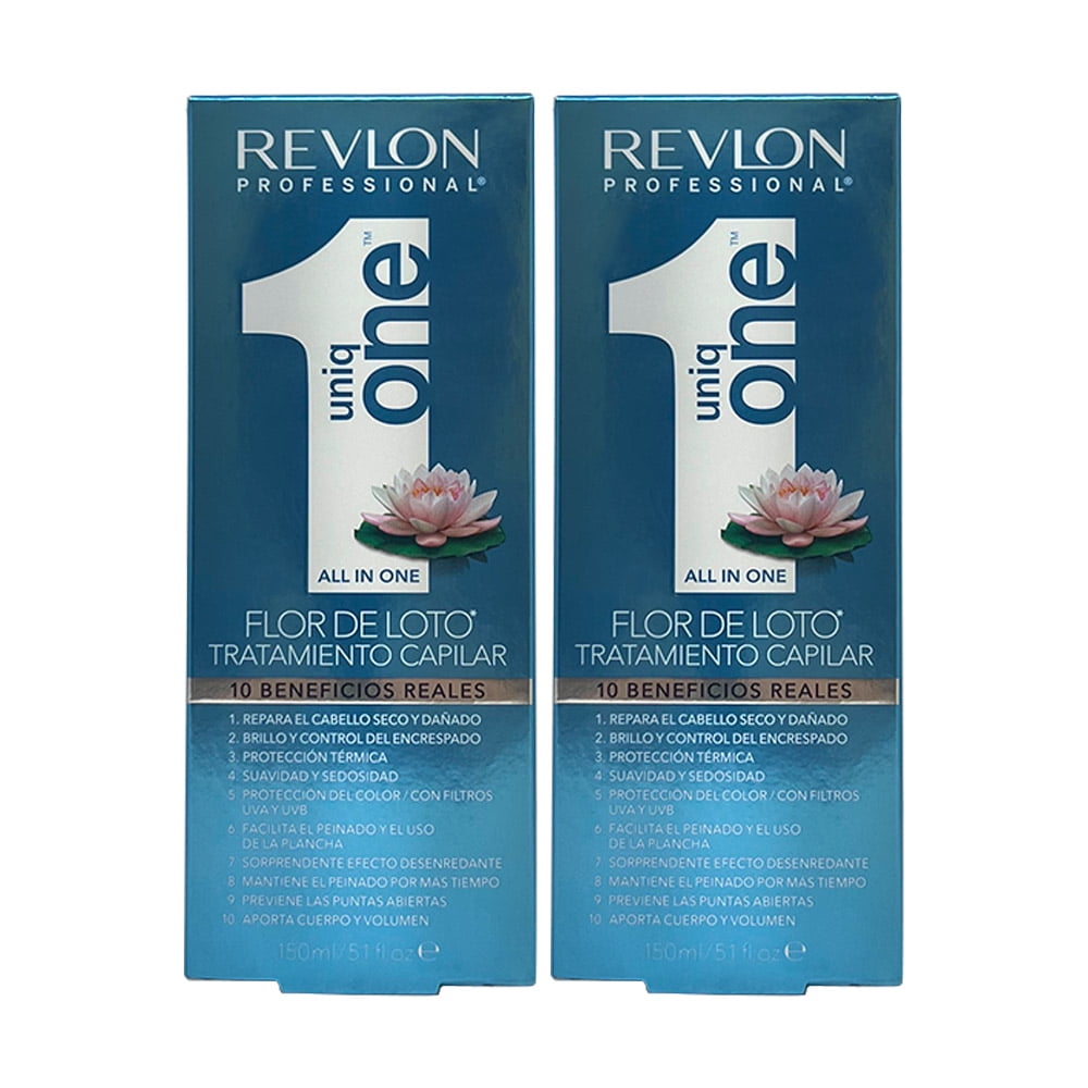 Revlon Uniq One All in One Lotus Flower hair Treatment 5.1oz (Pack of 2 ...