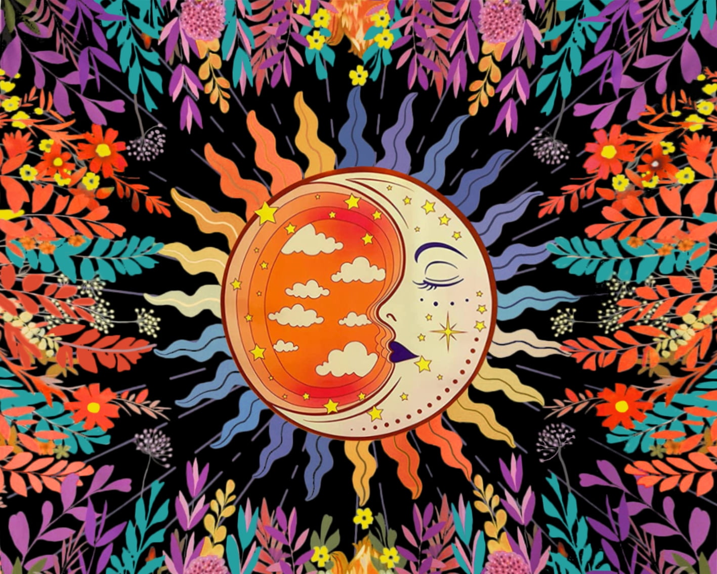 TISHIRON Paint by Numbers for Adults,16x20 inch Canvas Wall Art Sun and ...