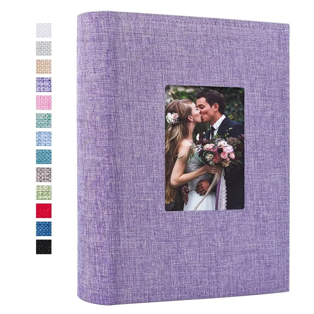 Vienrose Photo Album 4x6 300 Pockets Linen Frame Cover with Memo Areas ...