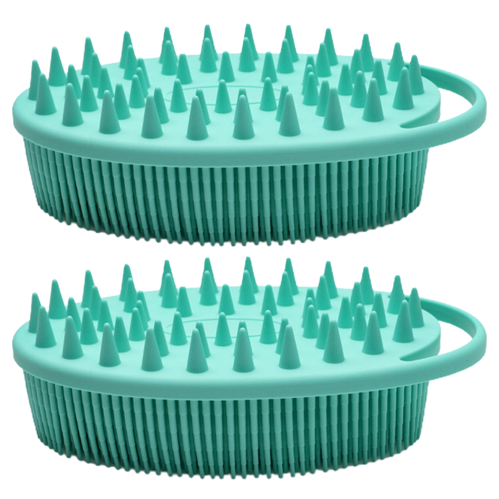 FaLX 2-Pack Soft Bristles Silicone Body Scrubber Brush - Deep Cleansing ...