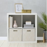 Niche Cubo Half Size Stackable Storage Cube- White Wood Grain - Walmart.com
