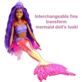 Barbie Water Power Mermaid Doll 'Brooklyn' with Purple Hair, Seahorse ...