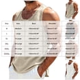 Big and Tall Men's Linen Tank Top Sleeveless Crew Neck Solid Color ...