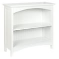 eHemco 2 Tier Bookcase with Dual Arched Supports and Storage Shelf, 29 Inches, White - Walmart.com
