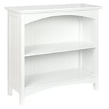 eHemco 2 Tier Bookcase with Dual Arched Supports and Storage Shelf, 29 ...