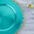 Efavormart 6 pcs 13" Turquoise Beaded Round Charger Plates for Tabletop ...
