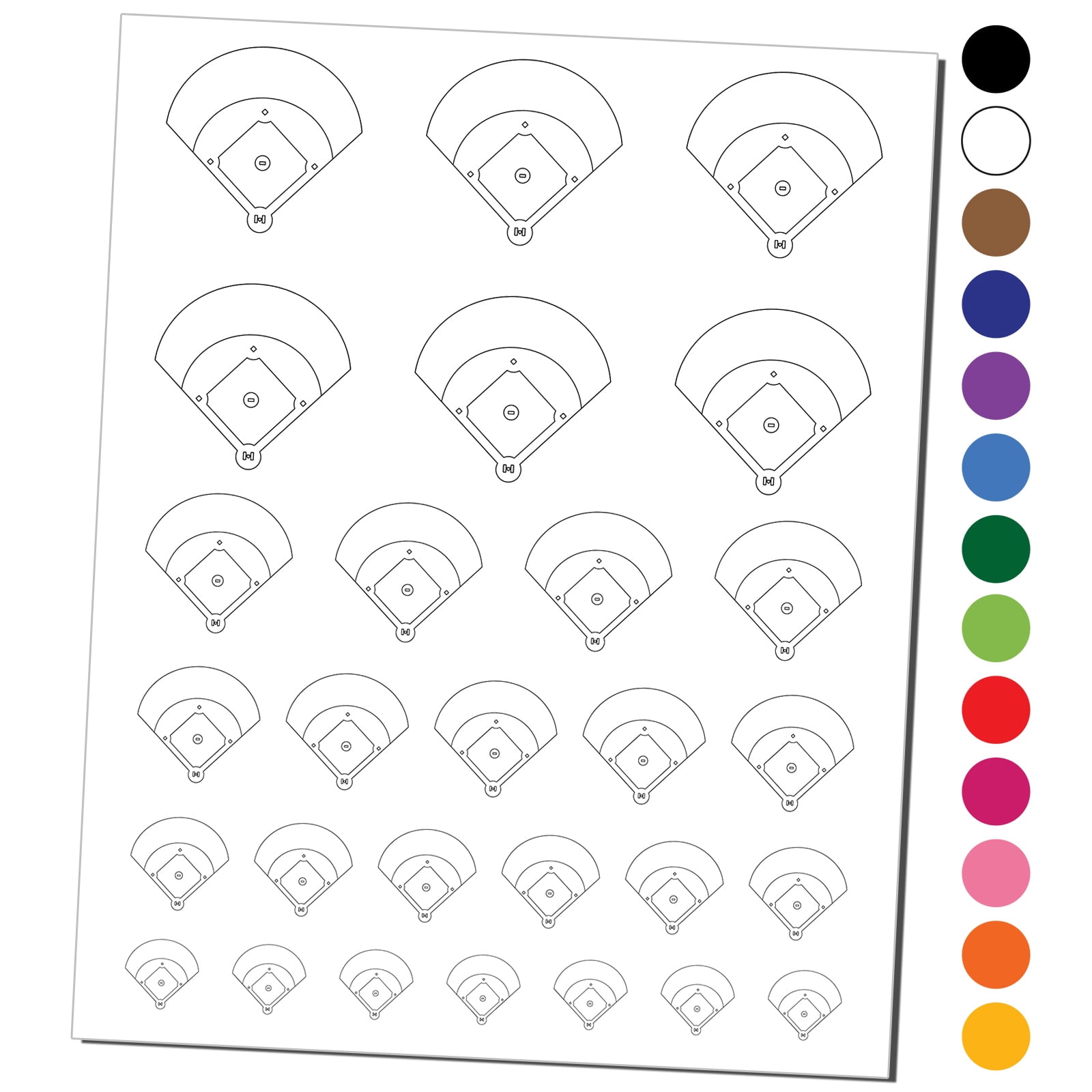 Baseball Diamond Template Printable