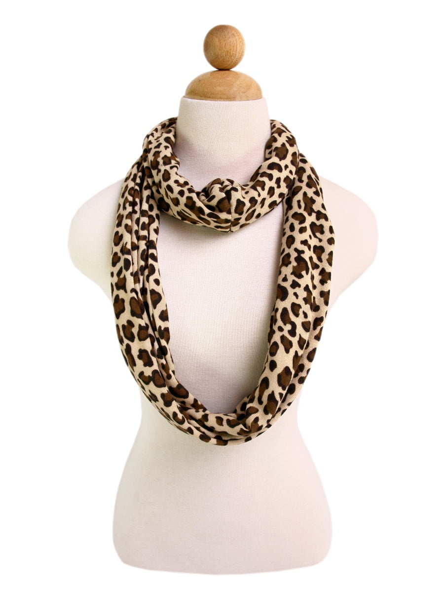 Premium Leopard Animal Print Infinity Loop Scarf - Walmart.com
