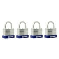 Brinks Laminated Steel 40mm Keyed Padlock with 7/8in Shackle, 4 pack ...
