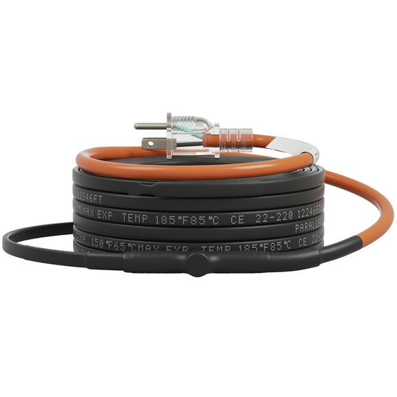 KFFKFF Self-Regulating Pipe Heating Cable, 100-ft 5W/ft Heat Tape for ...