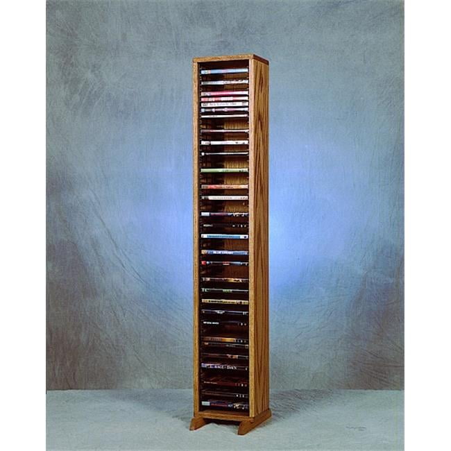 Wood Shed 110-4 DVD Solid Oak Tower for DVDs - Individual Locking Slots ...