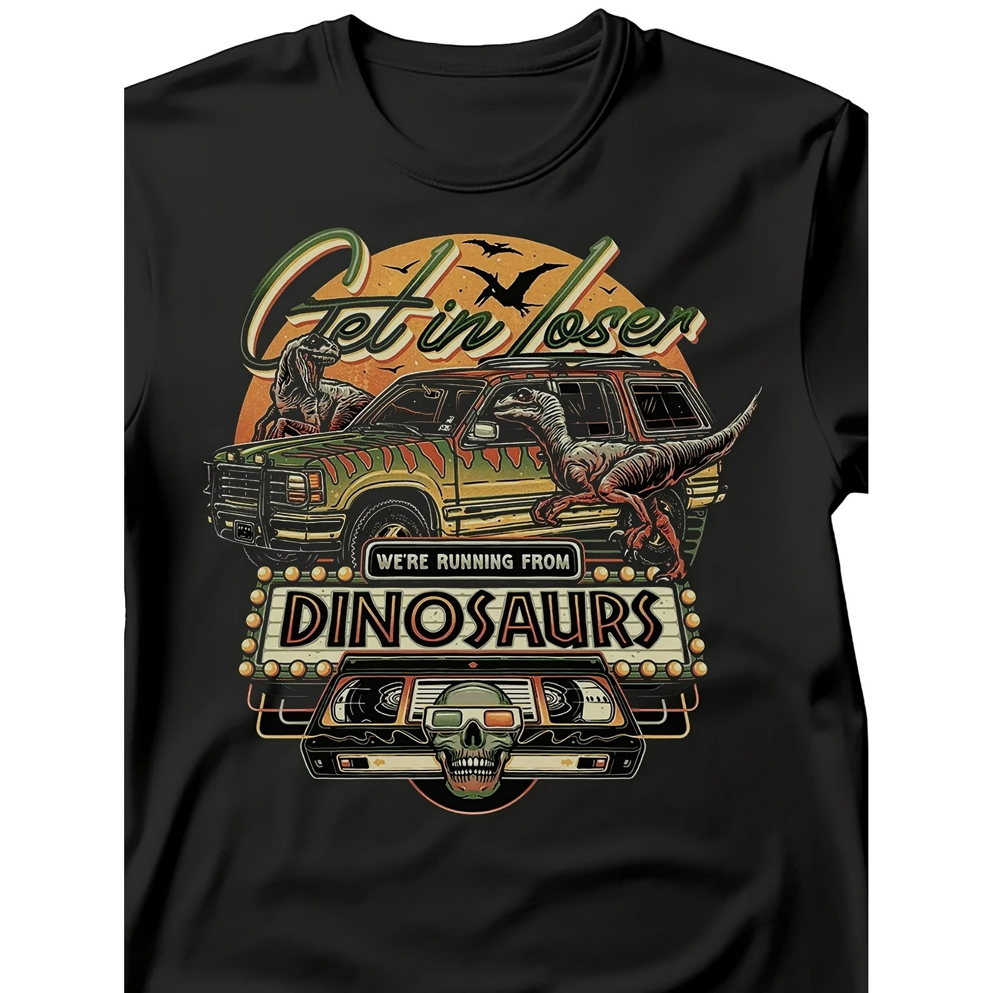 Click here for Yingd Unisex Adult Black Jurassic Trex Graphic T S... prices