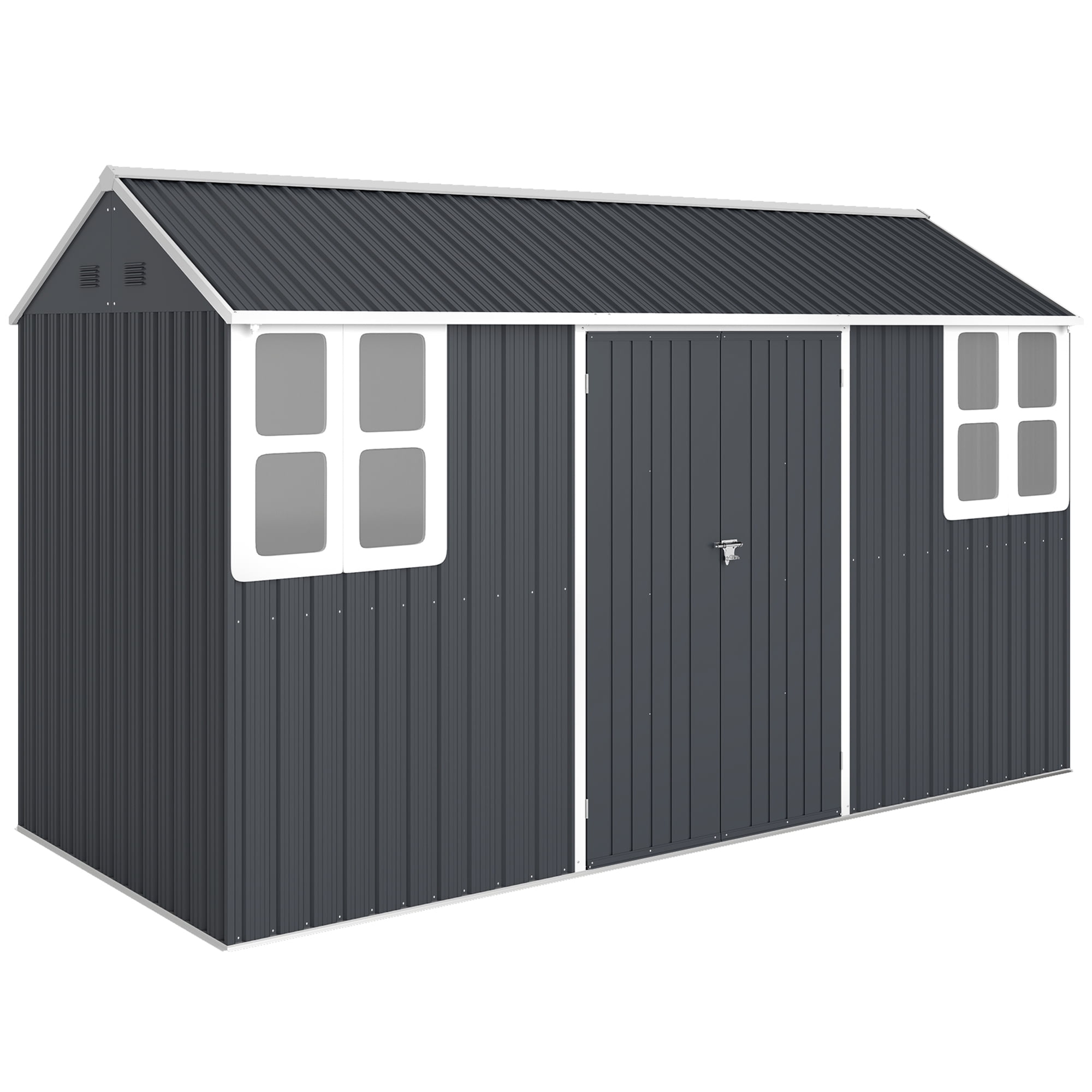 Click here for Outsunny 12 X 5.5 Metal Garden Storage Shed With L... prices