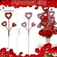1 PC Glitter Foam Hearts Picks, SSNTSY Sparkly Foam Hearts Stem, 11.8 ...