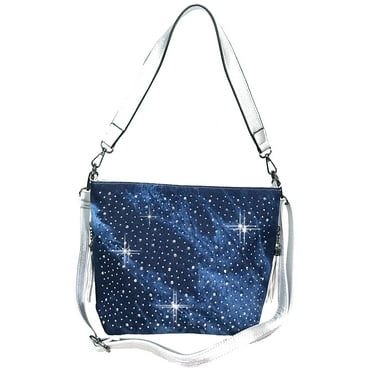 Zzfab Mirror Rhinestone Bling Purse Silver - Walmart.com