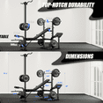 9-in-1 Olympic Weight Bench, 900LBS Capacity Adjustable Bench Press ...