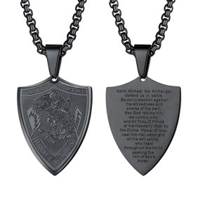Men's Stainless Steel Inscription DAD Shield Pendant, 24 Cord - Walmart.com