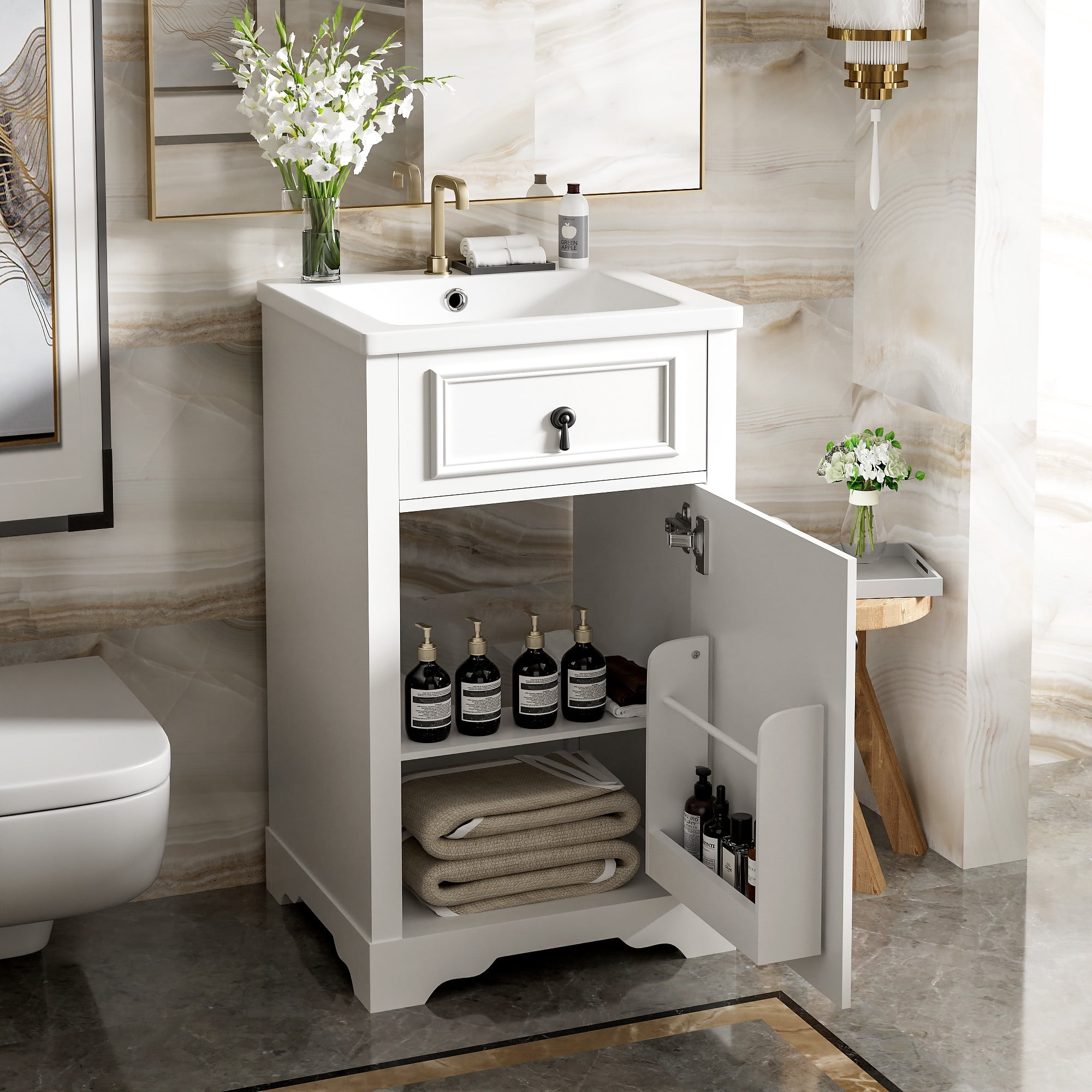 Click here for Canlux 20-Inch Bathroom Vanity With Ceramic Sink... prices