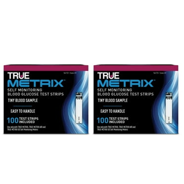 True Matrix Self Monitoring Blood Glucose Test Strips, 100 ct, 2 Pack ...