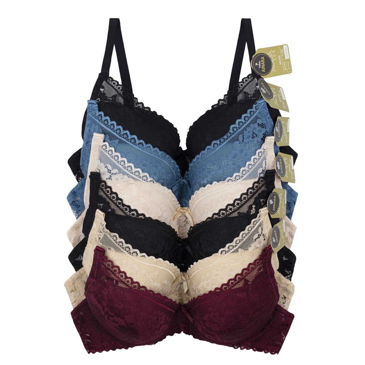 Paquete de Brasier Adda Lingerie Ainara, Con Varilla, Encaje | Walmart ...