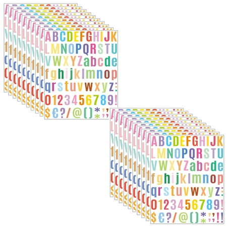 20 Sheets Colorful Letter Sticker, Alphabet Sticker Self Adhesive ...