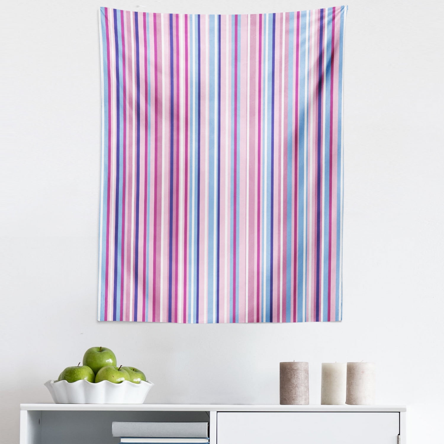 Abstract Tapestry, Vertical Striped Gradient Different Colored Lines ...