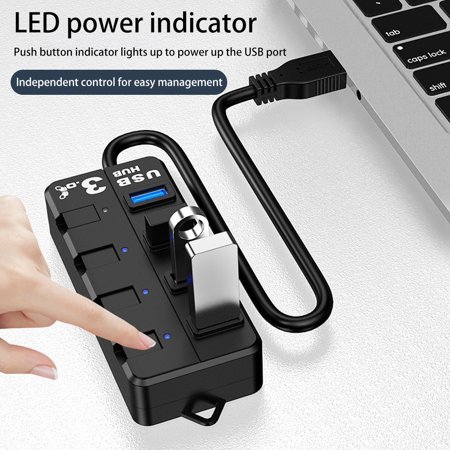 Home USB 3.0 Hub Multiport Desk Fast Dock Fast Speed Mouse 4 Ports ...