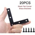 20 black flat support angle brackets, 8080mm decorative angle bracket ...