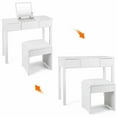 Free Shipping! Costway White Vanity Dressing Table Furniture Stool ...