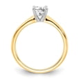 2.25mm 14k Solid Gold Two-tone 3/4 Ct Lab Grown Diamond VS+ F+ Oval ...