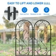 Dextrus Metal Decorative Garden Trellises 2 Pack Black Rustproof ...