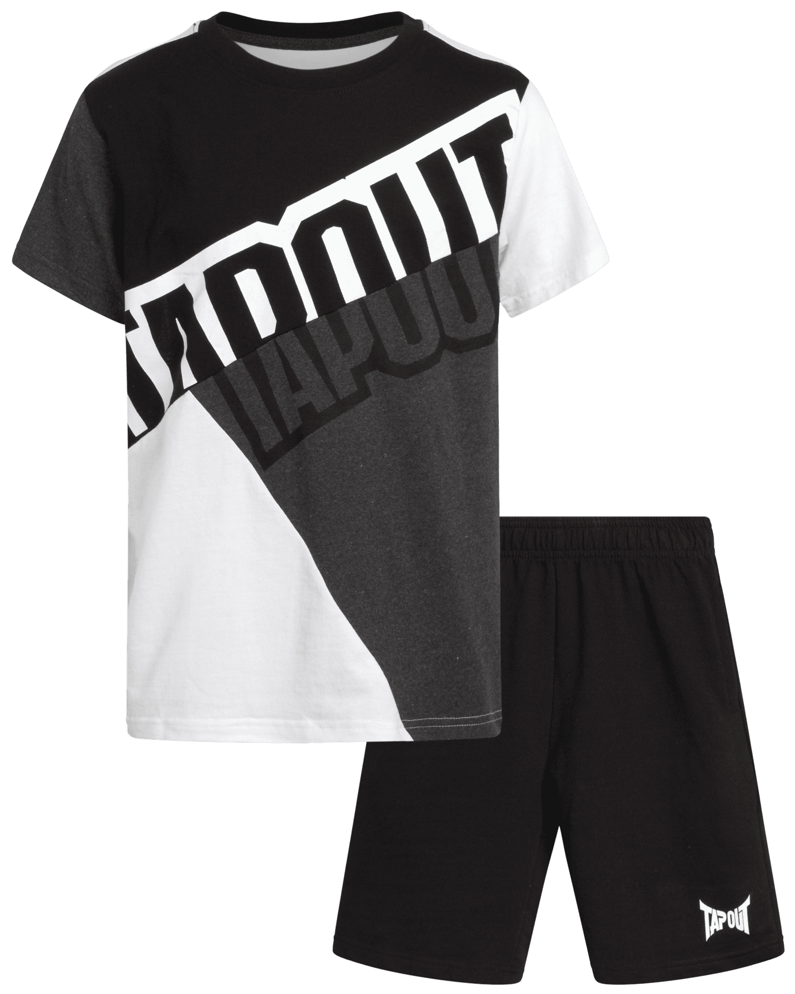 TAPOUT Active Shorts Set - 2 Piece Performance Short Sleeve T-Shirt and ...