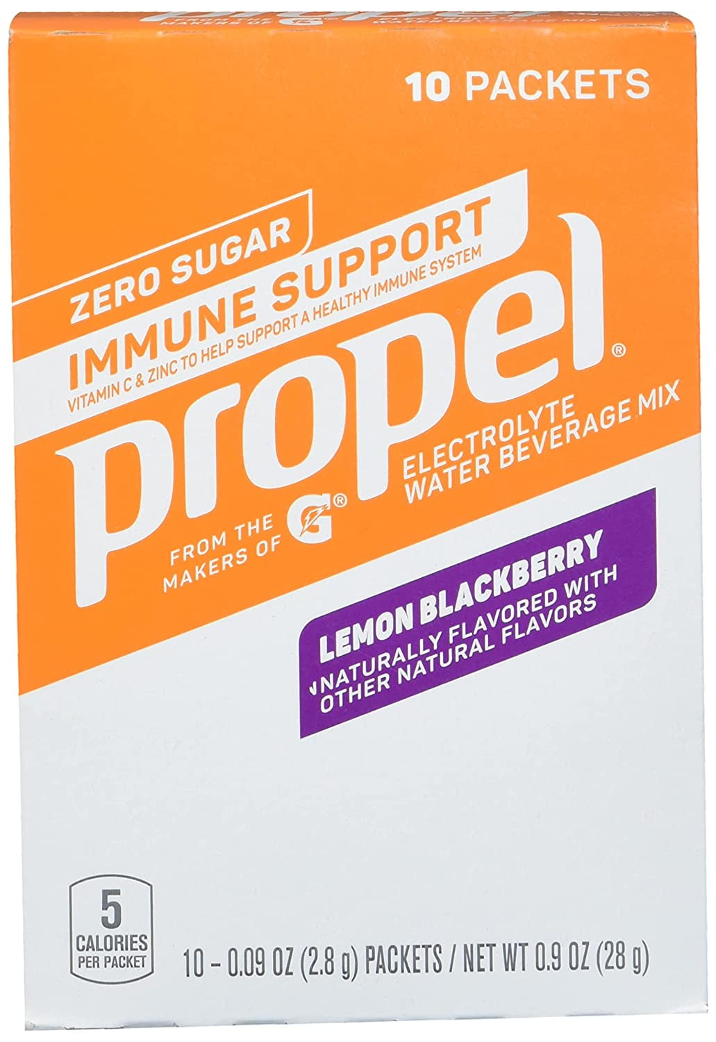Propel Immune Support Electrolyte Water Beverage Powder Mix, Lemon ...