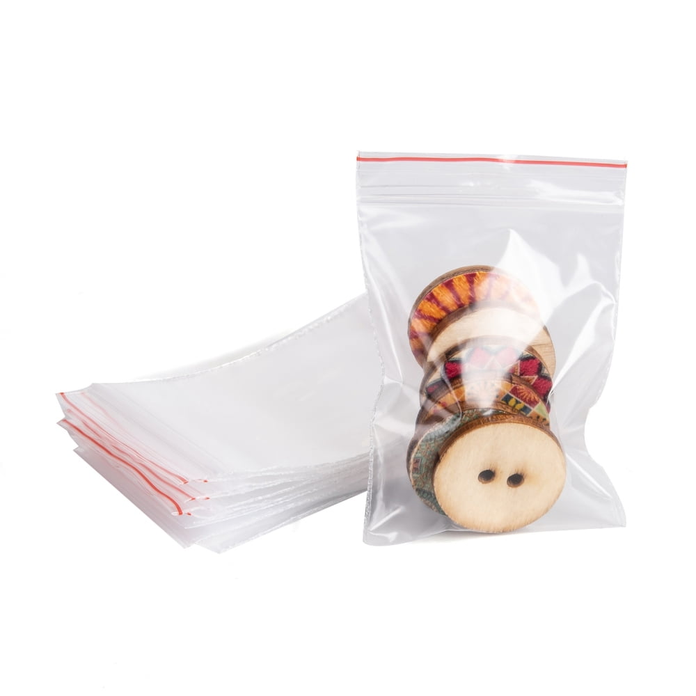 500pc Plastic Zip Lock Bags Resealable Packaging Bags Top Seal Self ...
