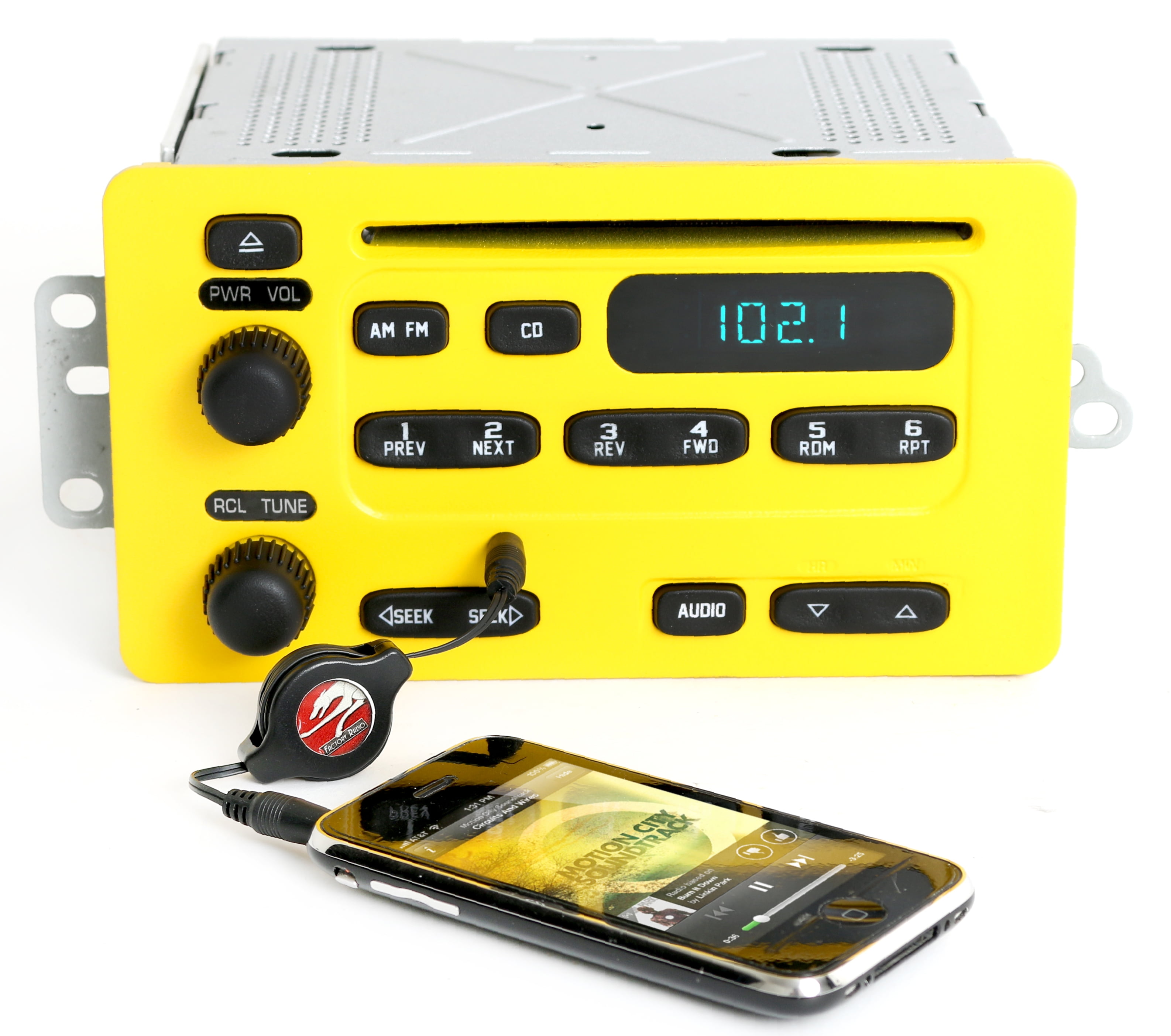 Restored UNLOCKED 2000-05 Chevy Car Radio - Yellow & Black - AM FM CD w ...