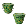 Mainstays 24oz Outdoor Citronella Candle Metal Bucket, Sunflower Green ...