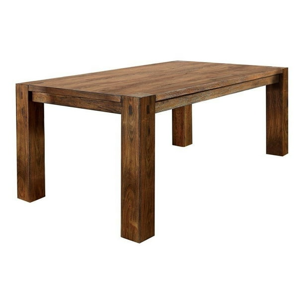 Furniture of America Rowlie Rustic Wood Rectangle Dining Table in Dark ...