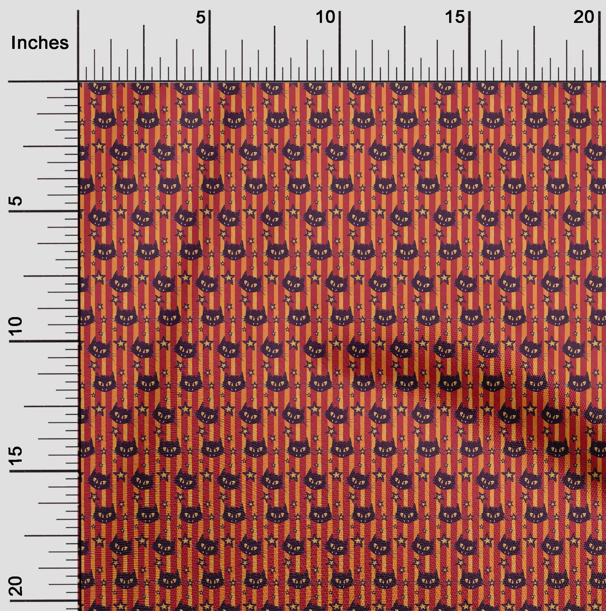 oneOone Cotton Poplin Red Fabric Halloween Sewing Material Print Fabric ...