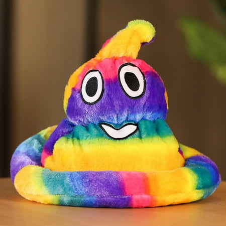 SHENMO One piece (rainbow color, about 25*30cm) funny and cute ins poop ...