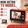 Mini Retro TV,Pixel Pocket Tiny TV,Fake Dollhouse TVwith 8GB Storage ...