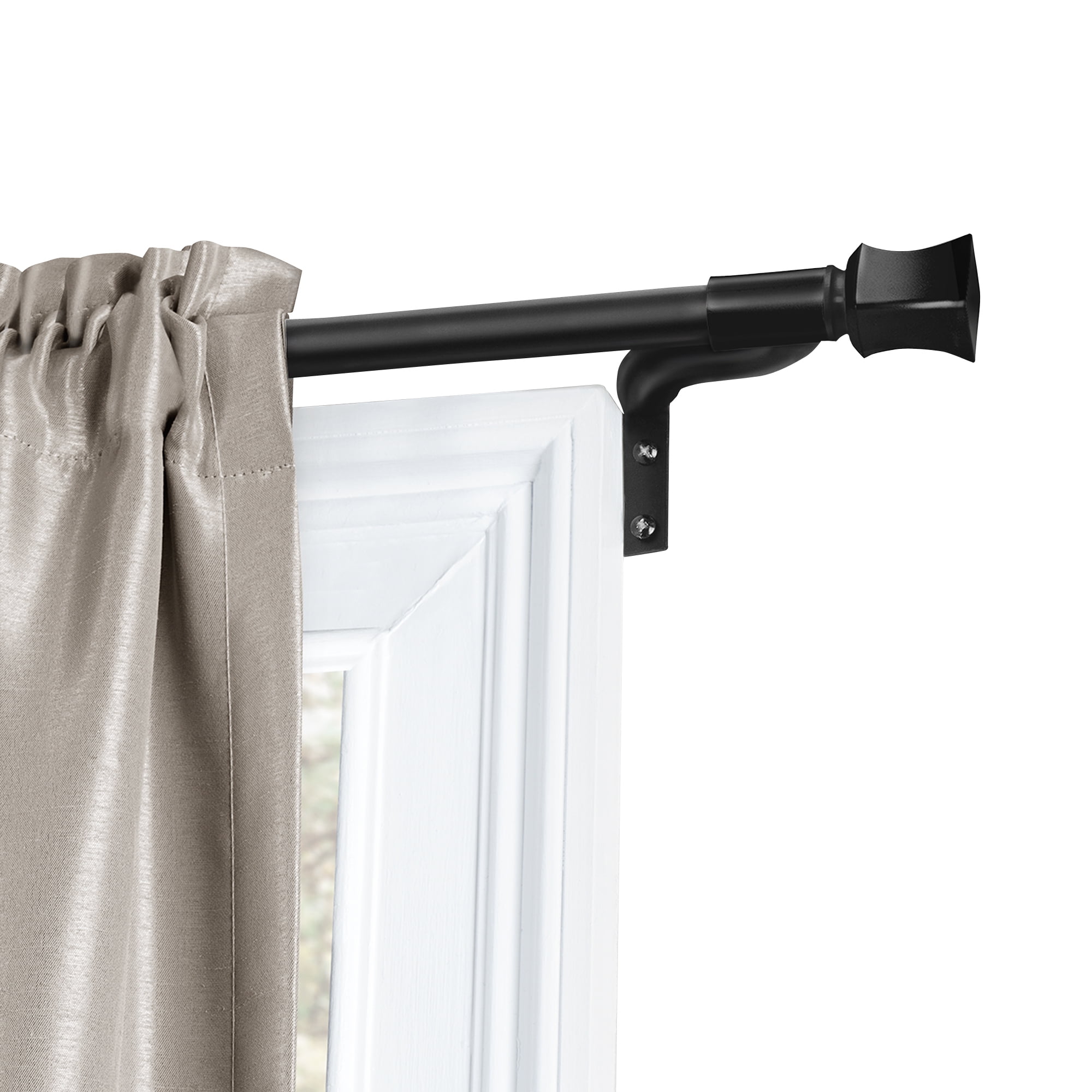 Smart Rods No Measuring Easy Install Adjustable Café Window Rod, 18 to ...