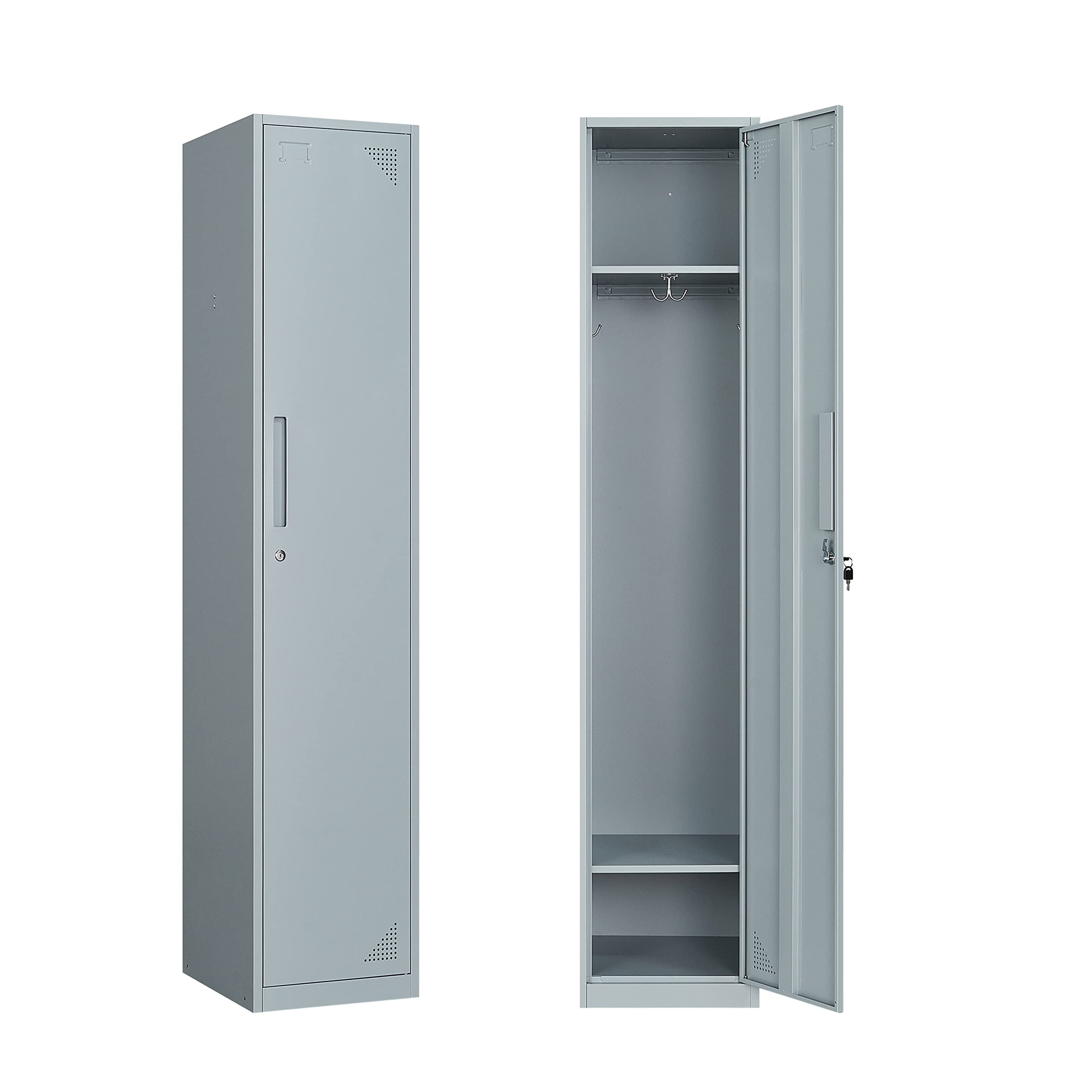 Fesbos Metal Lockers for Employees with Keys, 71" Employees Locker ...