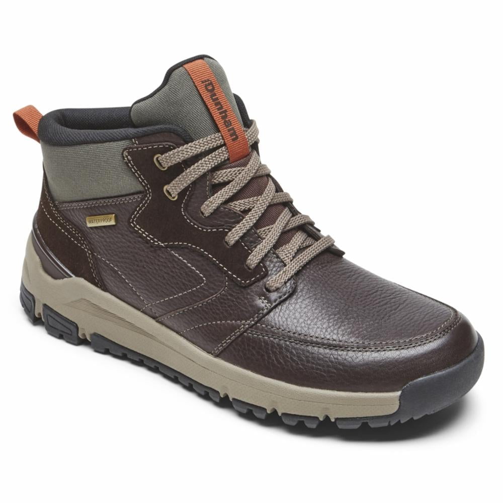 Click here for Dunham Glastonbury Midboot Brown Lea/Sde Short Boo... prices
