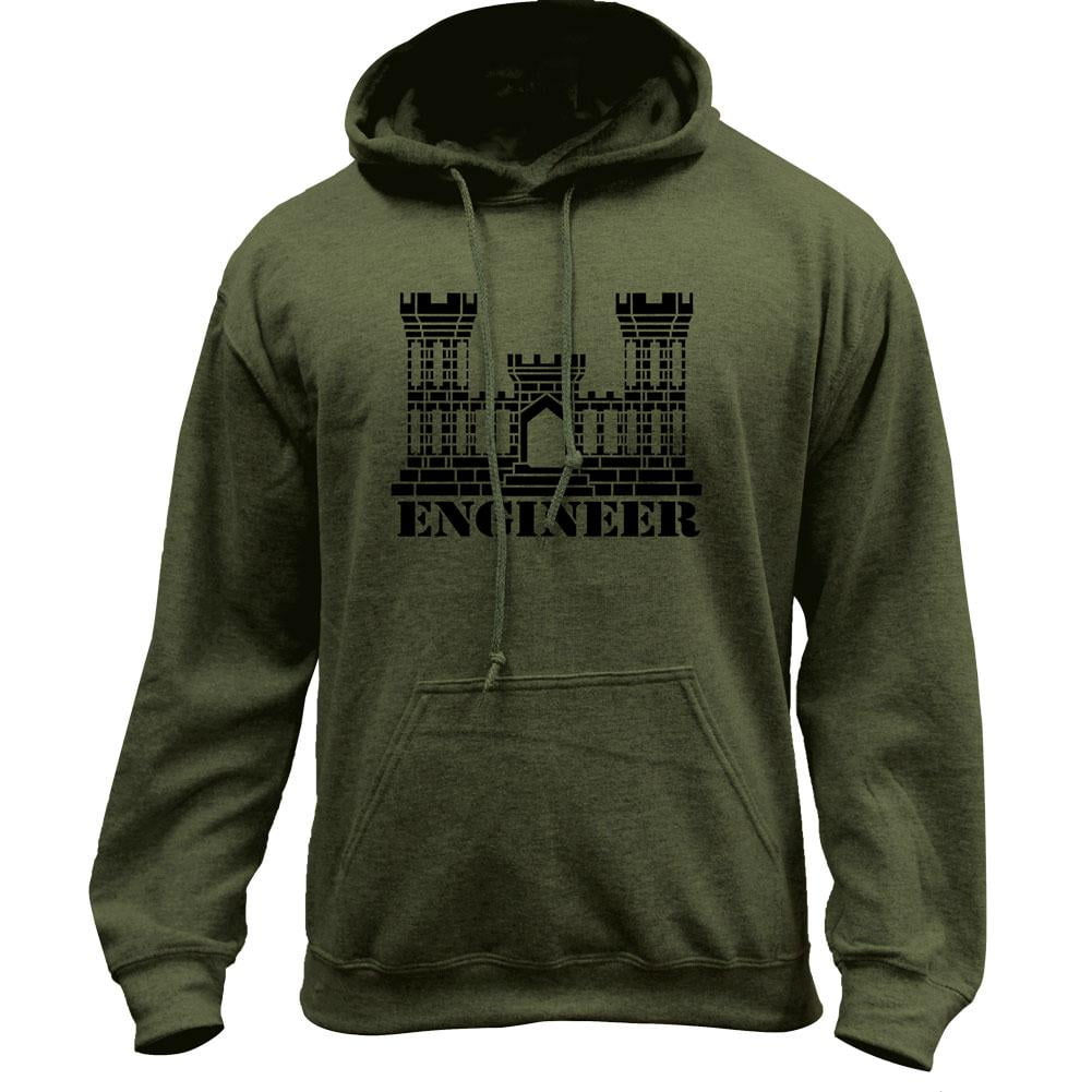 Army Engineer Branch Insignia Castle Veteran Pullover Hoodie Sweatshirt ...