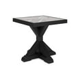 Tira 22 Inch Outdoor Side End Table, Tile Top, Black, Light Gray Finish ...
