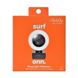 onn. Webcam with Ring Light w/3 LED Levels, Autofocus, Built-in ...