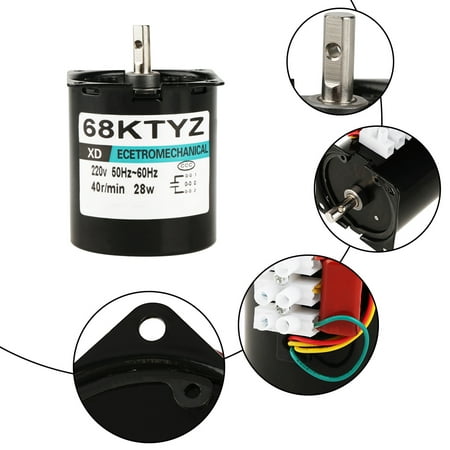 28W AC220V Synchronous Motor, CW/CCW Permanent Magnet Synchronous Motor ...